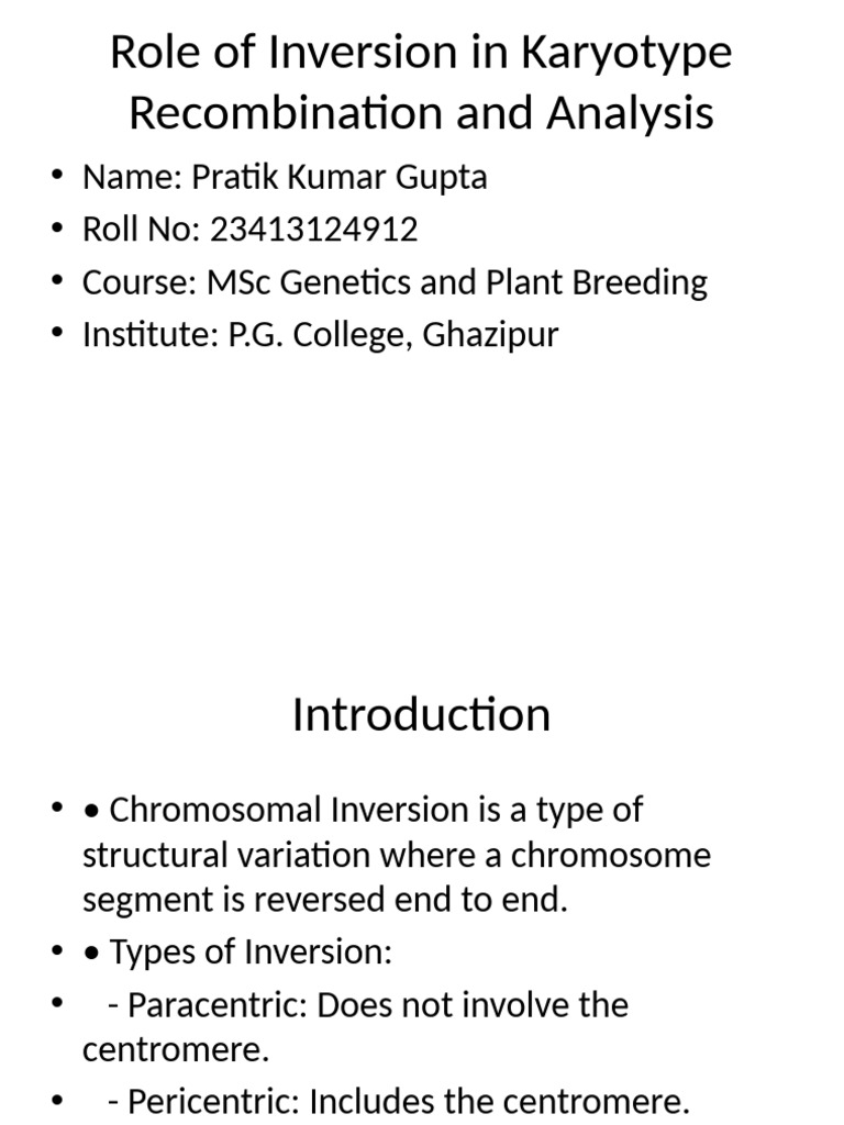 Role of Inversion Pratik Seminar Presentation | PDF