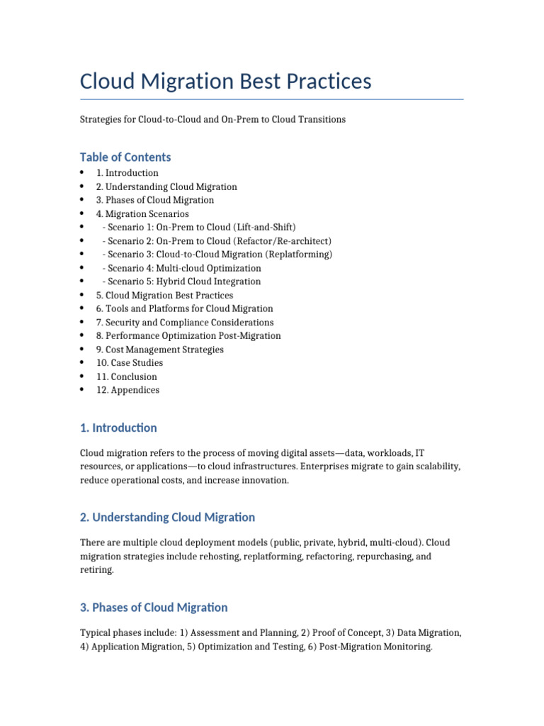 Complete Cloud Migration Best Practices | PDF | Cloud Computing | Information Technology