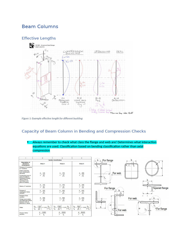 Steel Beam Column Design Guide | PDF | Beam (Structure) | Bending