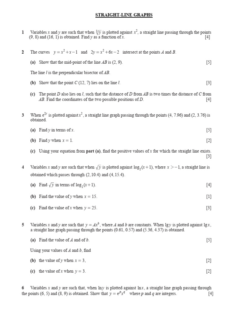 Chap-7-STRAIGHT-LINE-GRAPHS (1) | PDF | Line (Geometry) | Tangent
