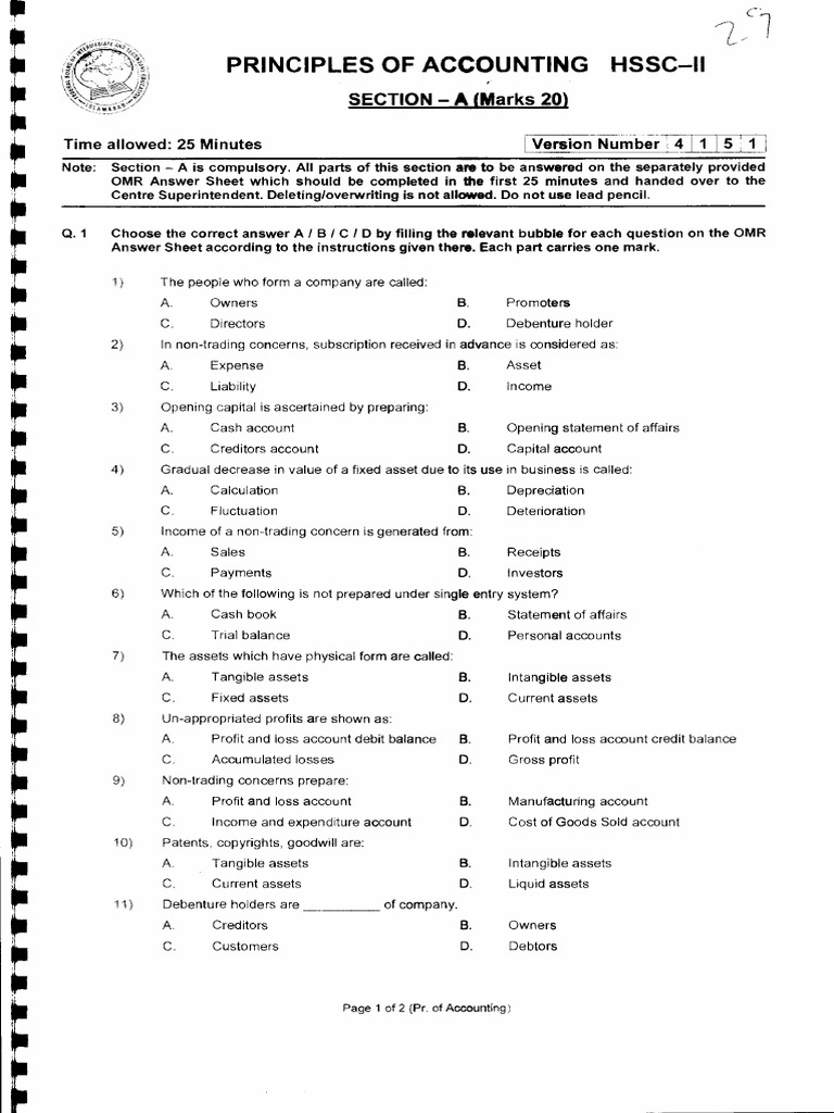 Principle of Accounting | PDF