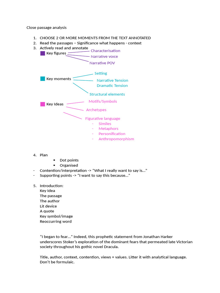 Close Passage Analysis Guide | PDF