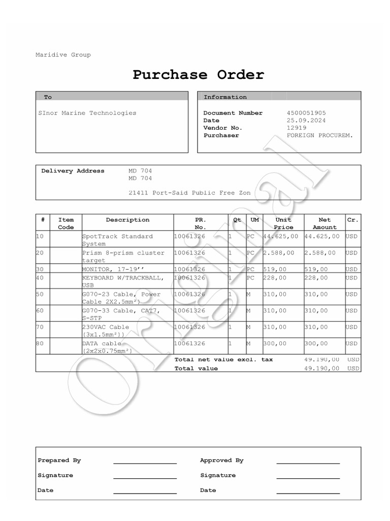 Purchase Order | PDF