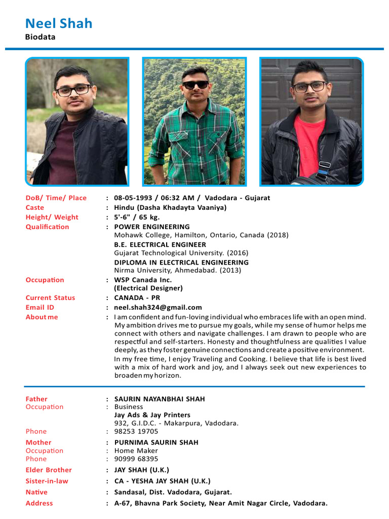 Neel Biodata | PDF