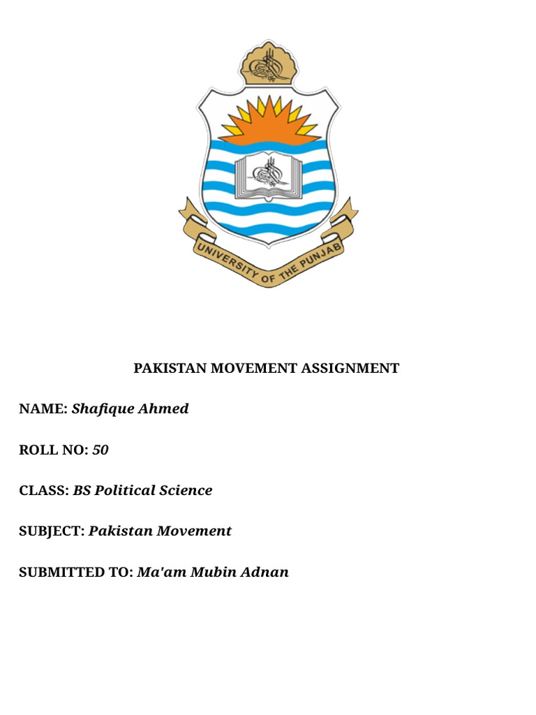 Pakistan Movement | PDF | Two Nation Theory | Pakistan