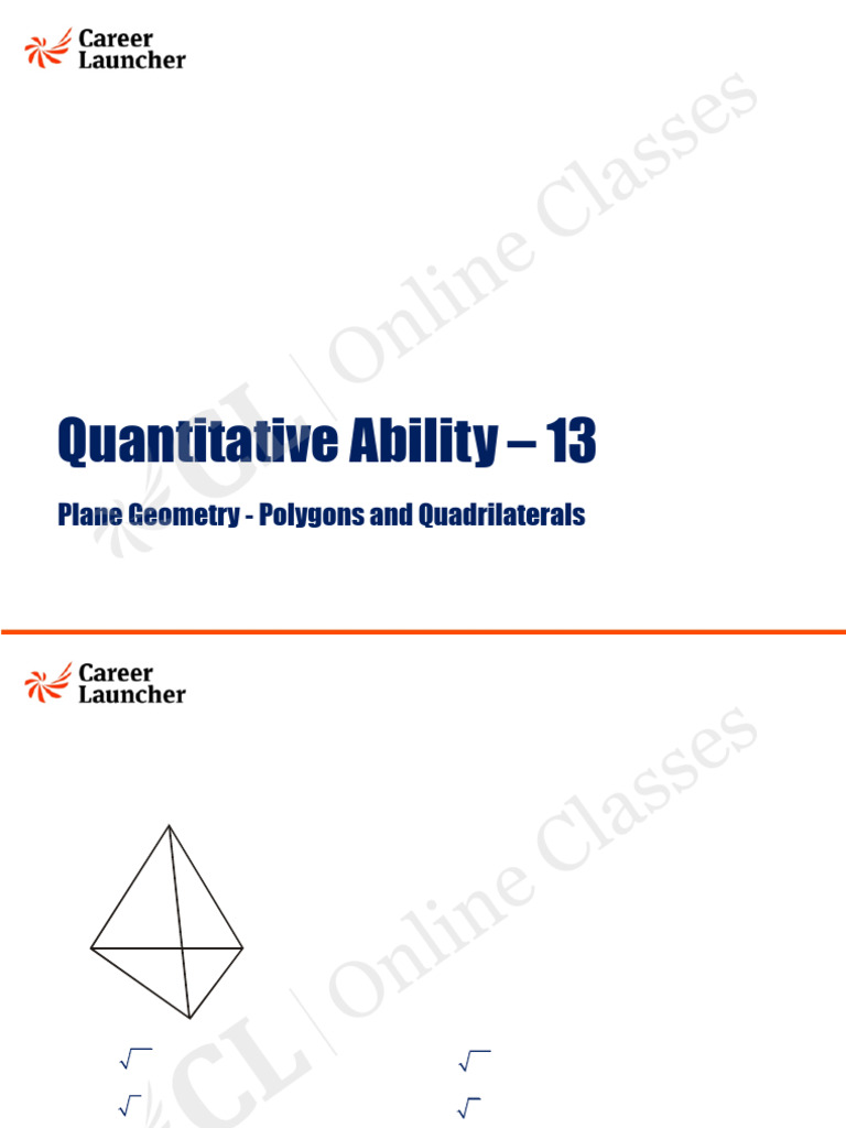 Plane Geometry: Polygons & Quadrilaterals | PDF | Area | Rectangle