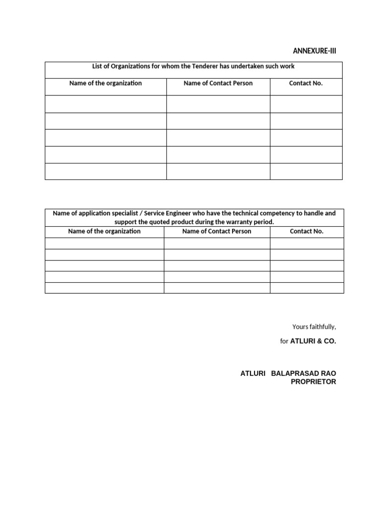 Annexure III | PDF