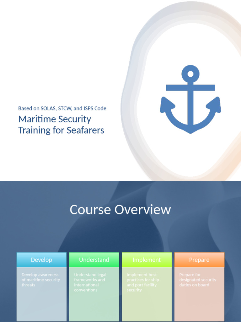 Maritime Security Training Presentation | PDF | Law Of The Sea | Safety