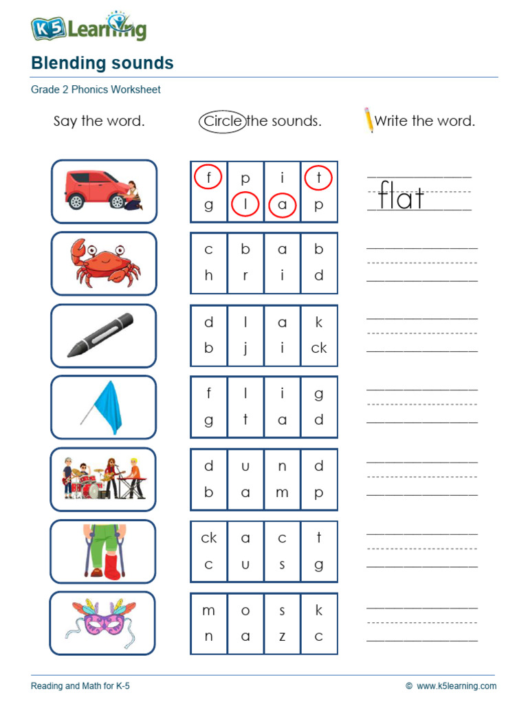 Grade 2 Blend Sounds t5d | PDF