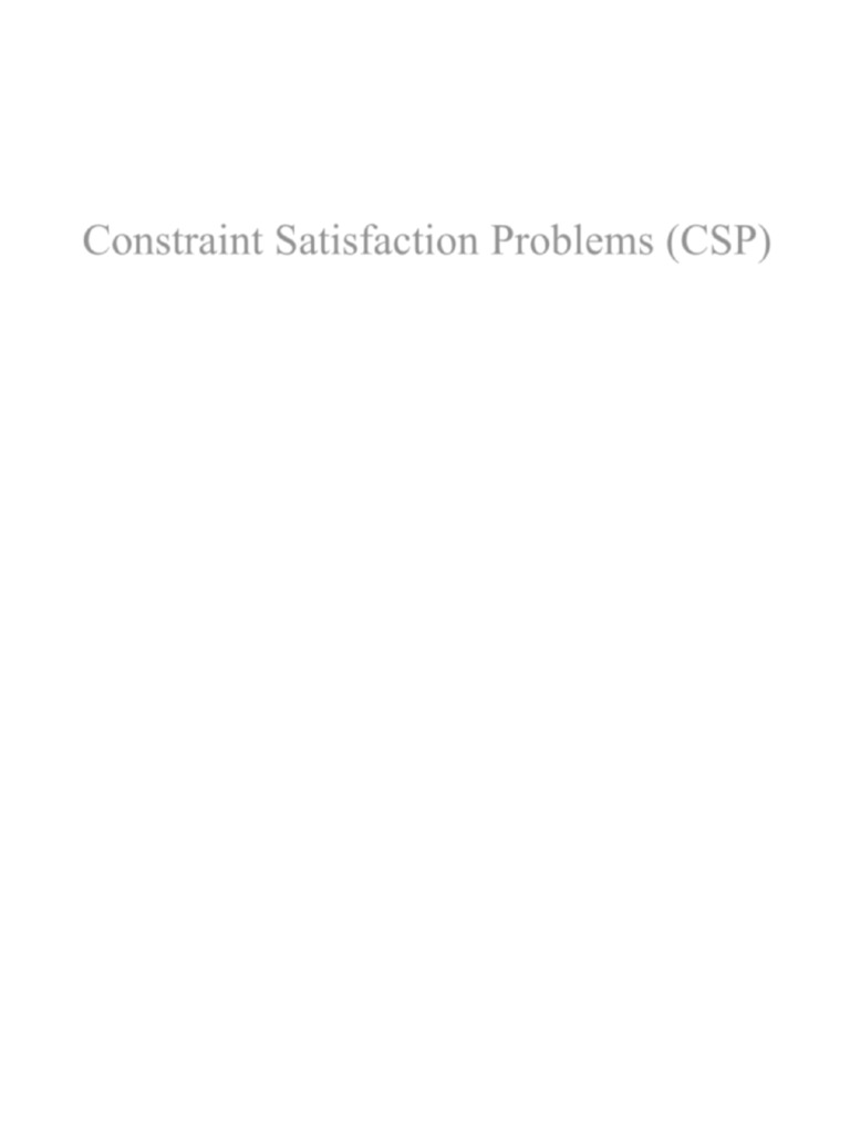 CSP constraintsatisfactionproblem- | PDF | Mathematical Analysis ...