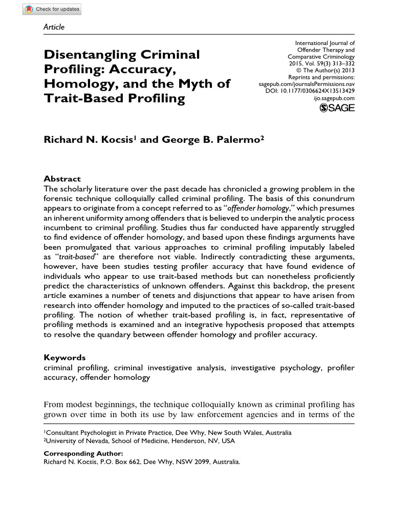 kocsis-palermo-2013-disentangling-criminal-profiling-accuracy-homology-and-the-myth-of-trait ...