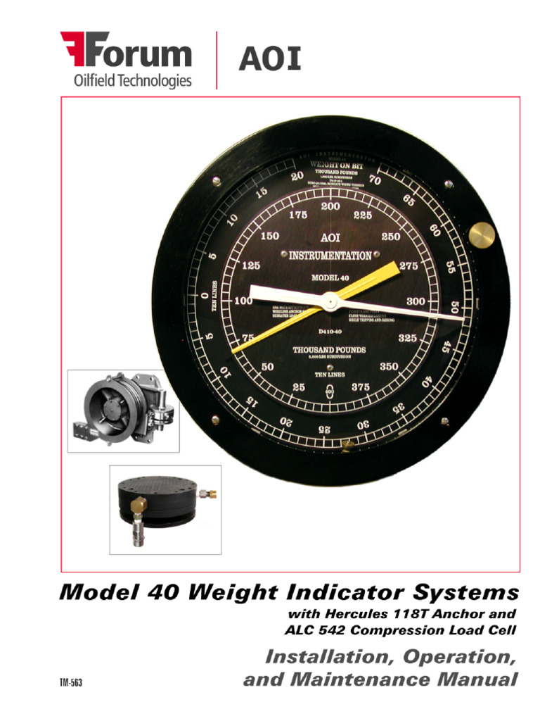 Model 40 Weight Indicator System Guide | PDF | Anchor | Manufactured Goods