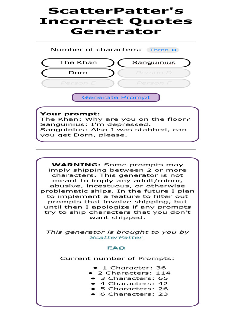 Incorrect Quotes Generator 2 | PDF
