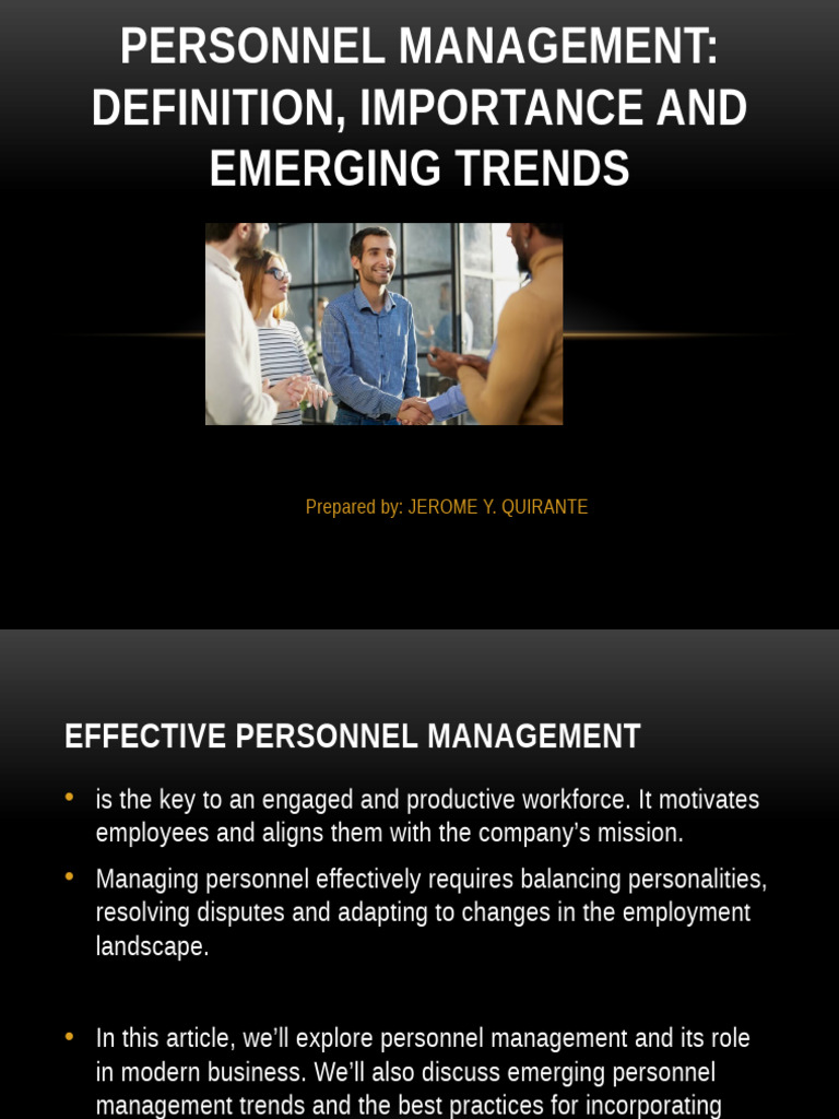 Personnel Management Chapter01 | PDF | Human Resource Management ...
