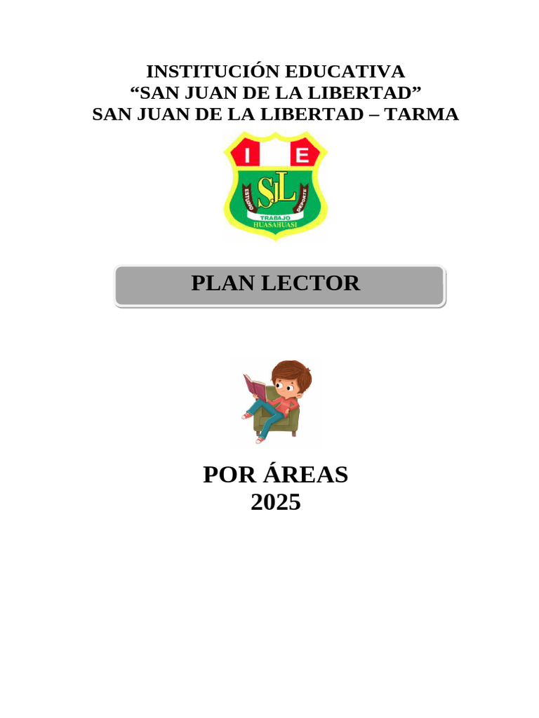 Plan Lector 2025 Pdf Comprensión Lectora Cognición
