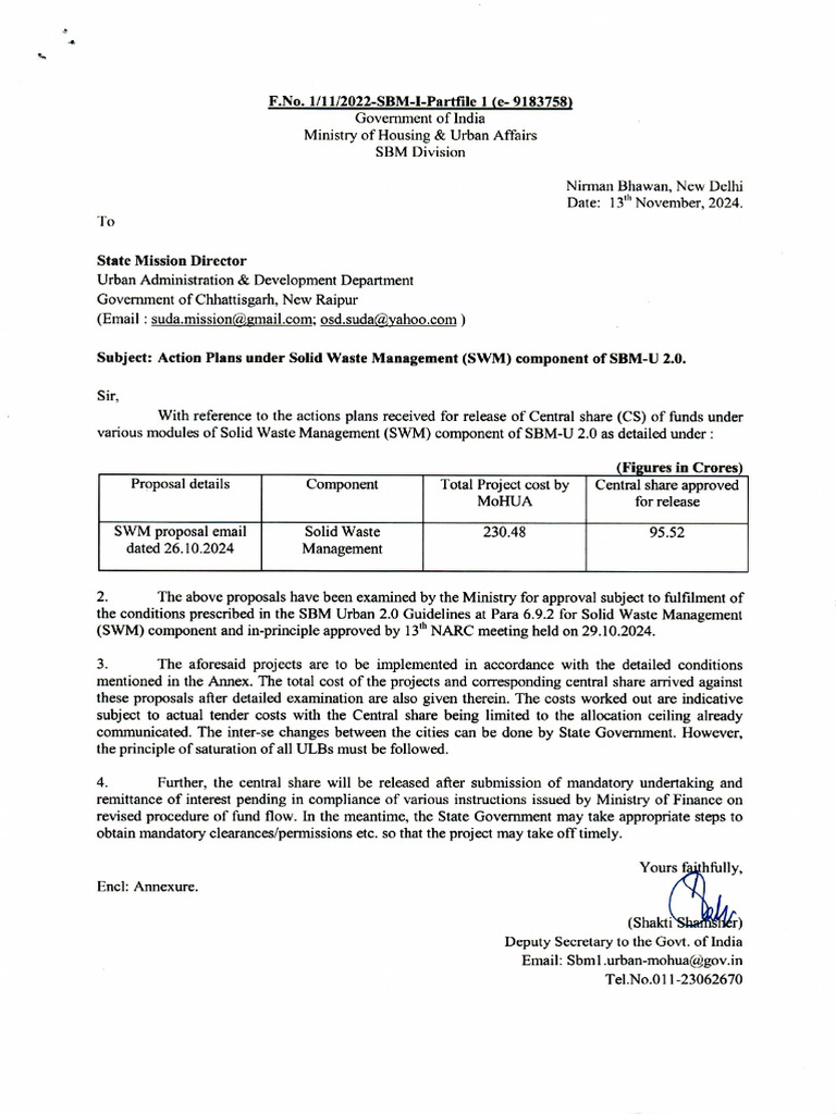 Chhattis Action Plan SWM APPRL 13-11-24 0001 | PDF