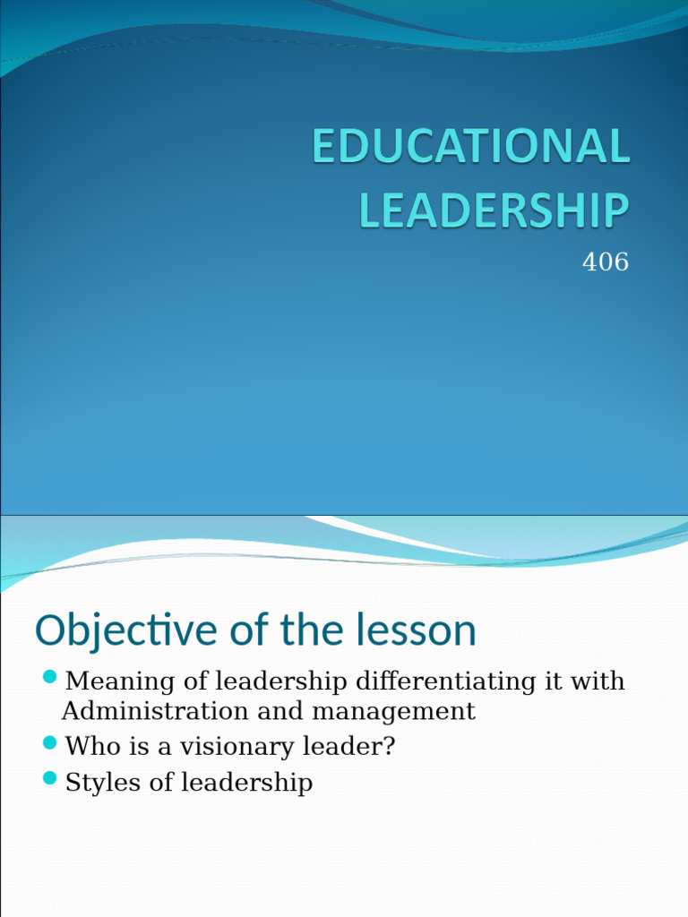 Educational Leadership | PDF | Leadership | Goal