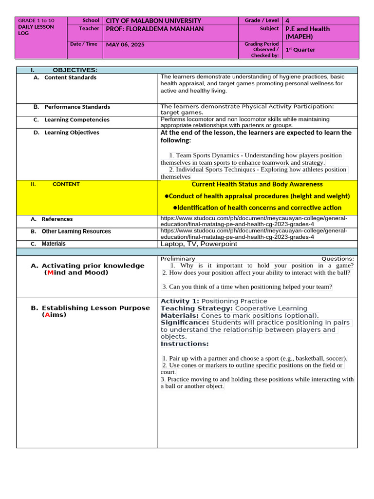LP NIb Anne q-LP-FORMAT | PDF | Learning | Teachers