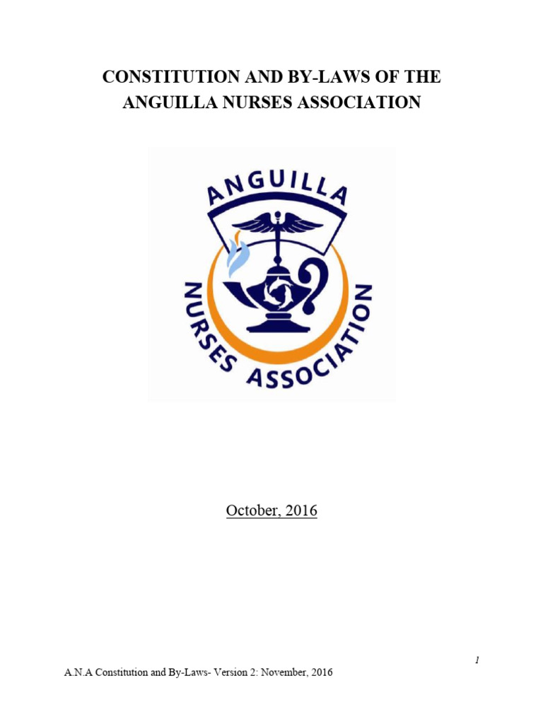 Anguilla Nurses Association Constitution | PDF | Nursing | Presidents ...