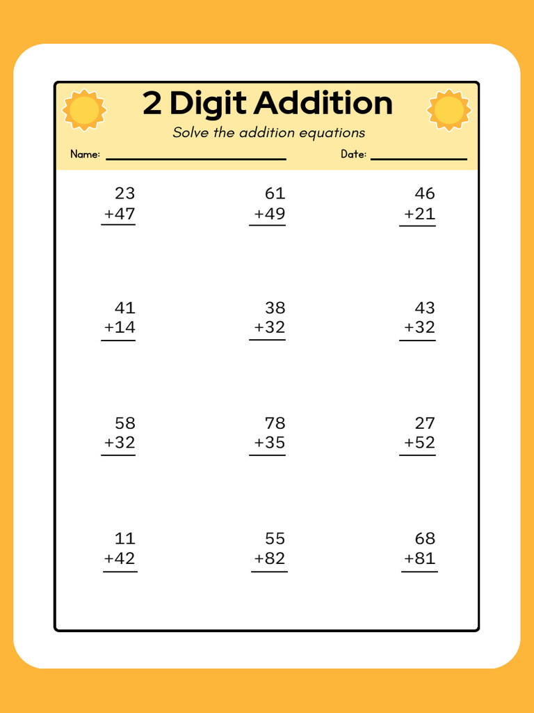 2 Digit Addition | PDF