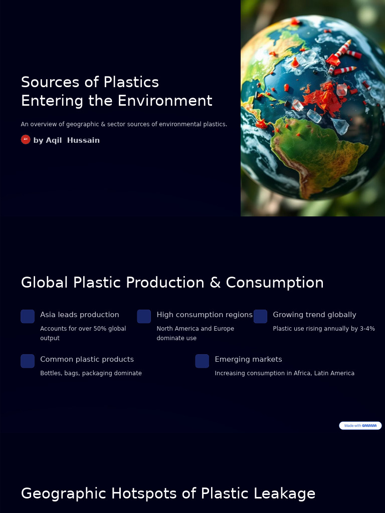 Sources of Plastics Entering The Environment | PDF | Plastic | Recycling