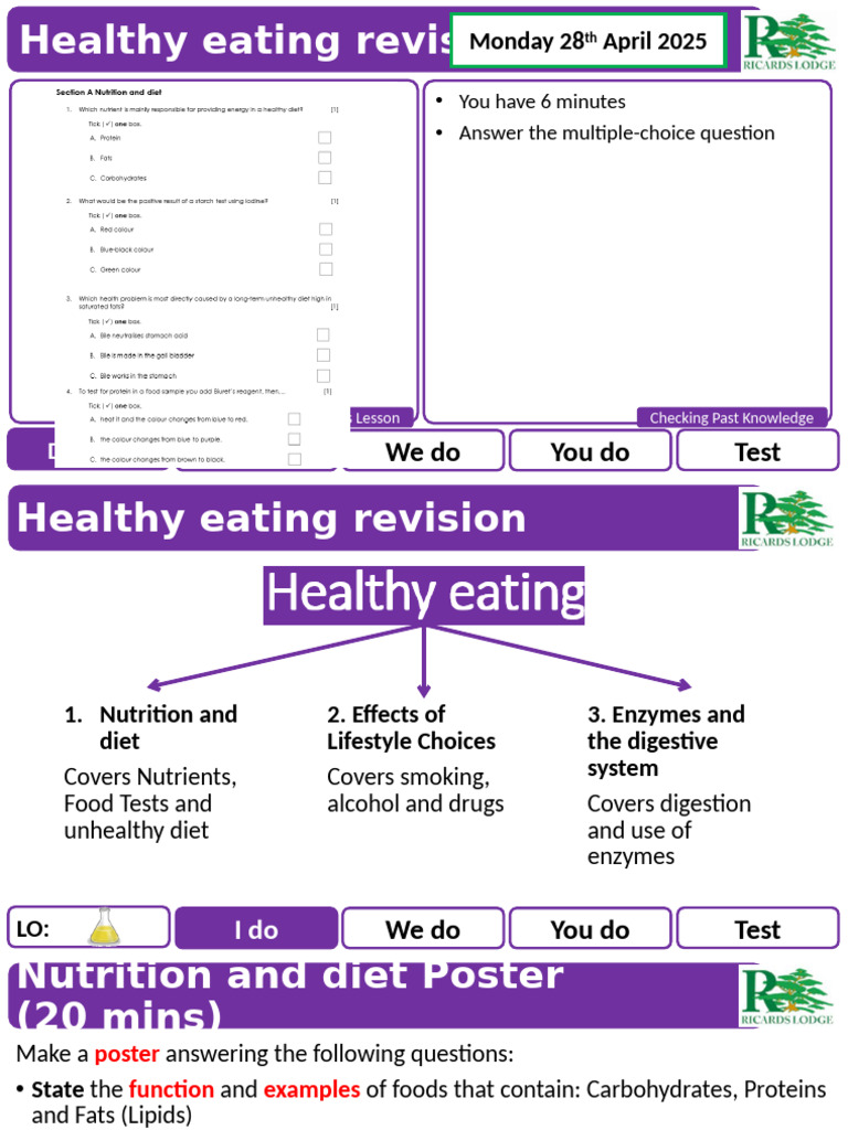 Healthy Eating Revision | PDF