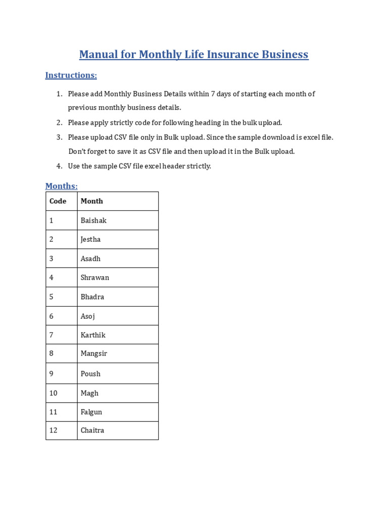 Monthly Life Insurance Business Guide | PDF | Life Insurance | Insurance