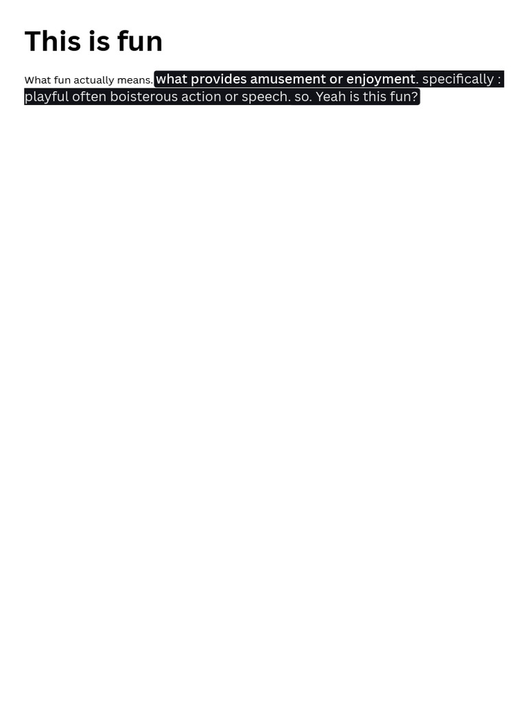 This Is Fun | PDF