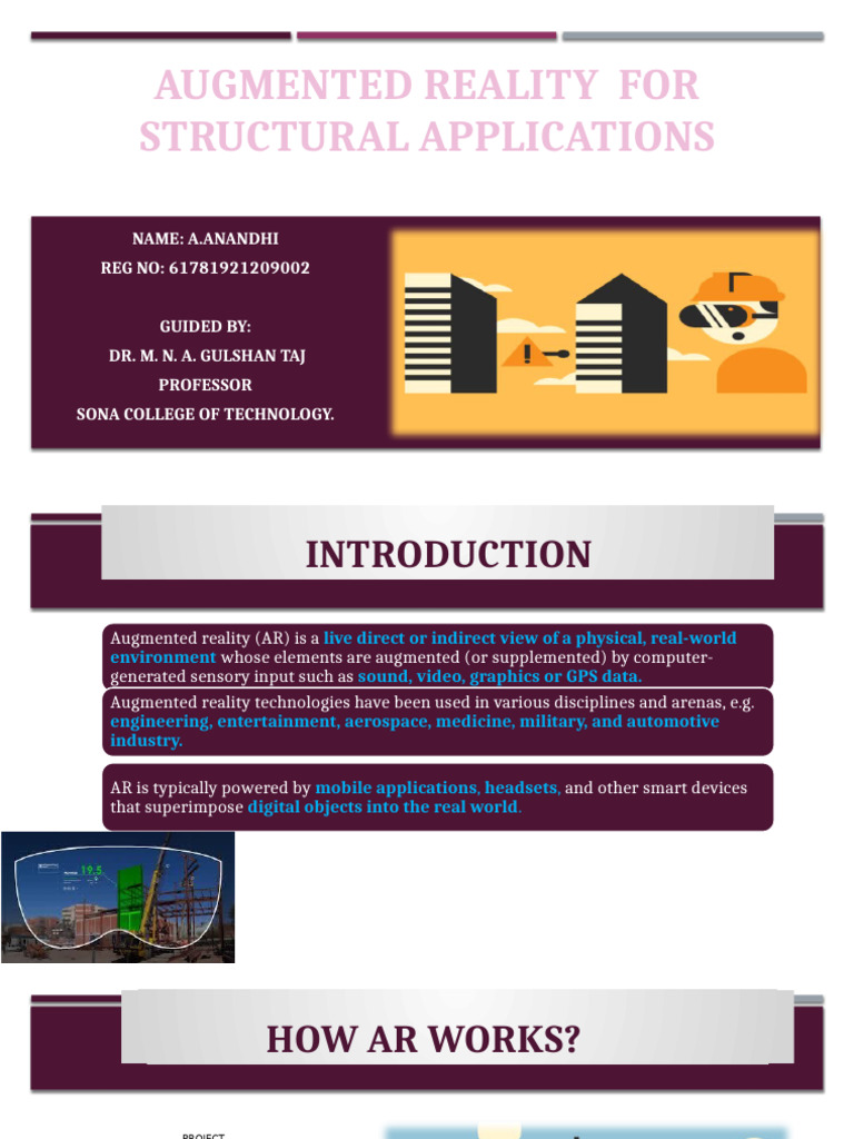 Augmented Reality in Construction Management | PDF | Augmented Reality ...