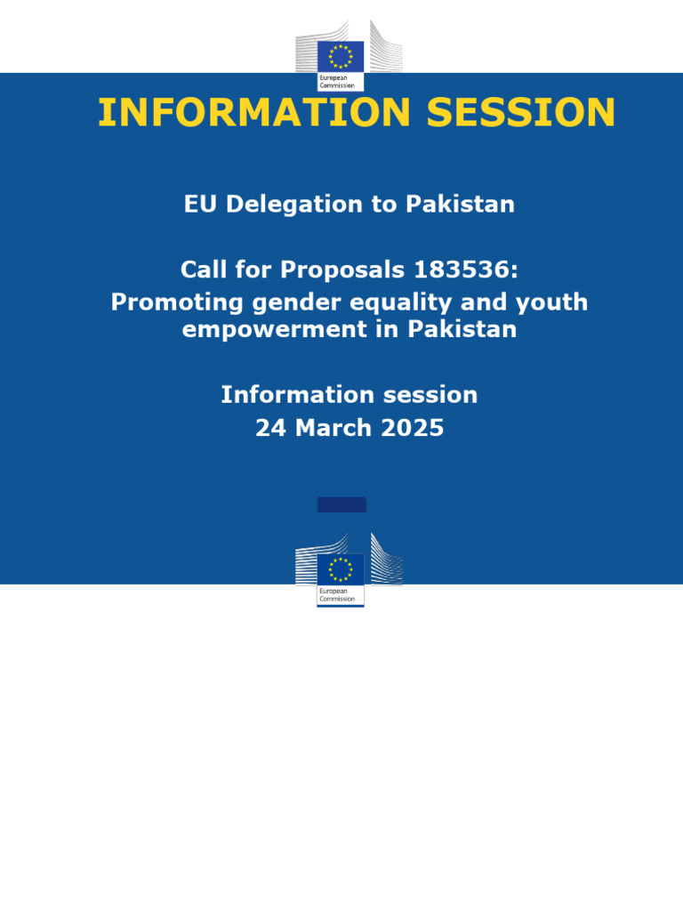 Presentation CFP 183536 - INFO SESSION | PDF | Empowerment | European Union