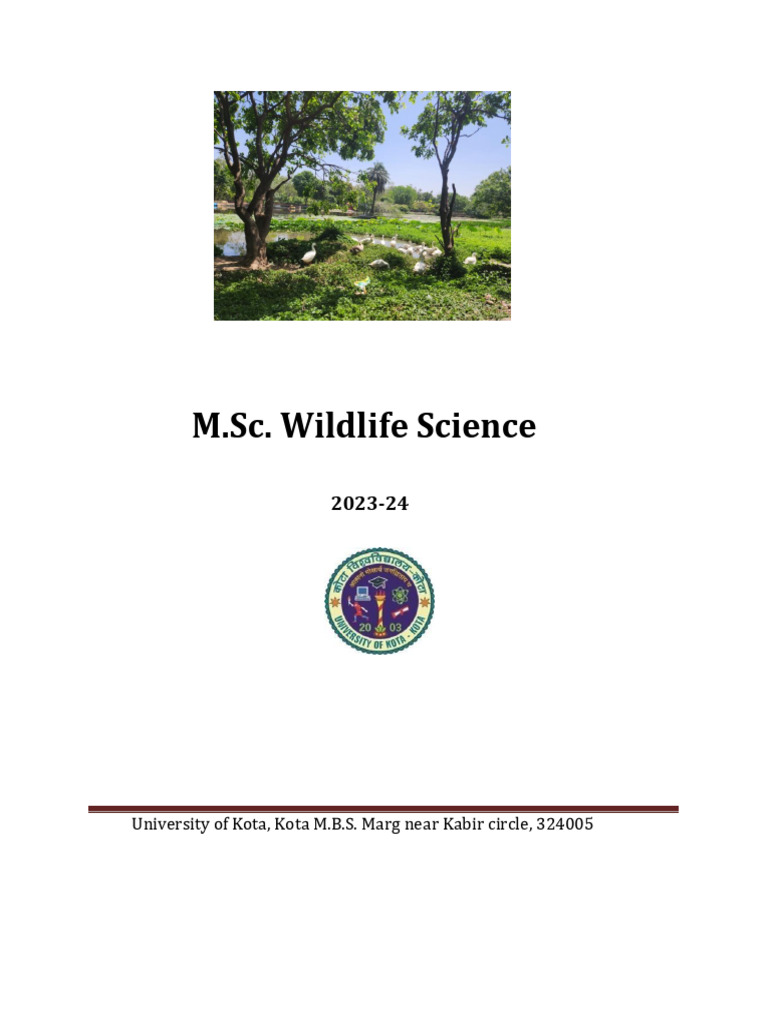 1180 - M.Sc. Wild Life Science Semester-I To IV | PDF | Conservation ...