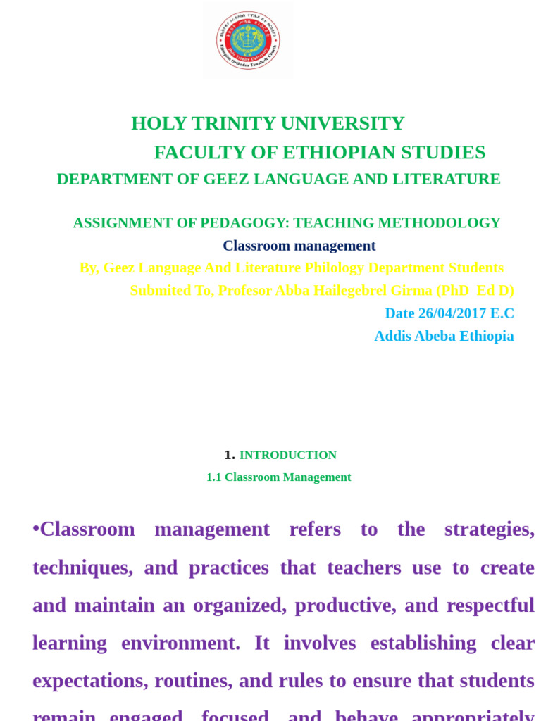 Classroom Management Presentation2 | PDF | Classroom Management | Teachers