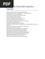 Electrical Distribution Board Inspection Checklist | PDF