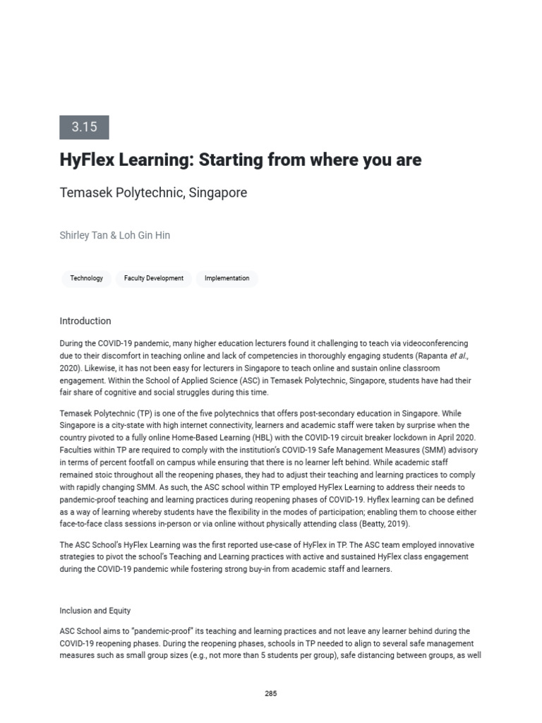 HyFlex Learning-Starting From Where You Are | PDF | Learning | Classroom
