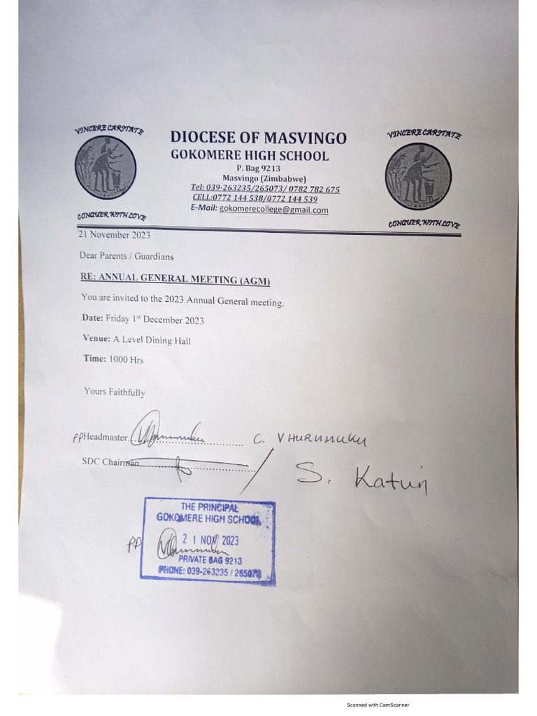 AGM invite letter | PDF
