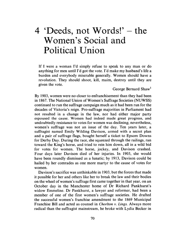 Militant Beginnings of Women's Suffrage | PDF | Emmeline Pankhurst ...
