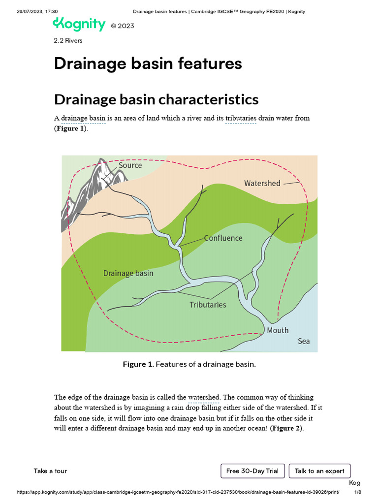 2.3 Drainage Basin Features - Cambridge IGCSE™ Geography FE2020 ...