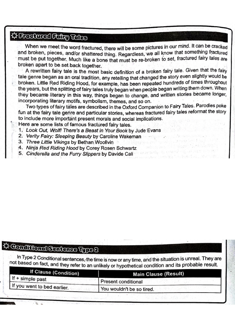 Fractured Fairy Tales and Conditional Sentence | PDF