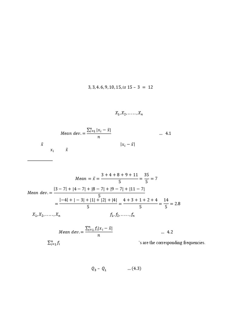 Section Four - Sta 111 (Lecture Note) | PDF | Skewness | Mean