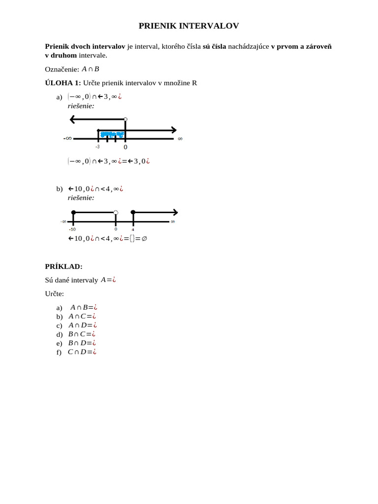 Prienik intervalov | PDF
