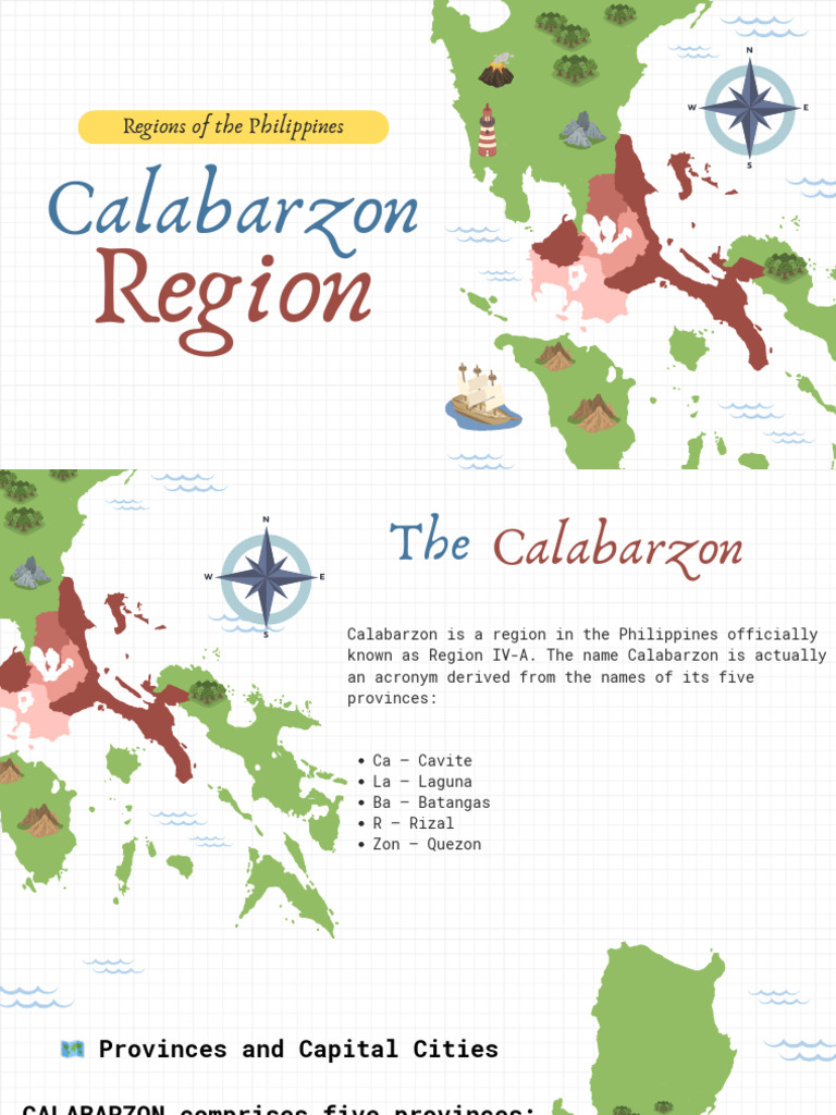 Regions of The Philippines Education Presentation in Blue Red and Green ...