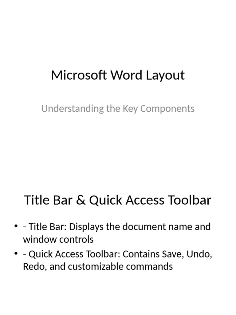 MS Word Layout | PDF
