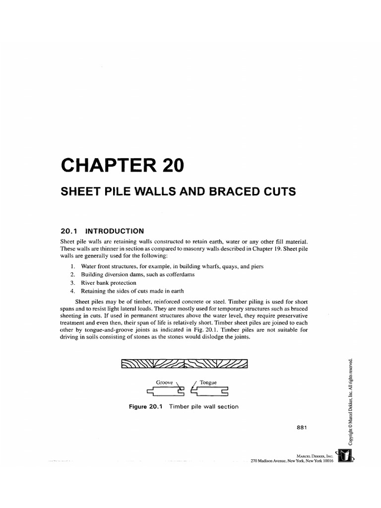 Sheet Pile Foundation Examples | PDF