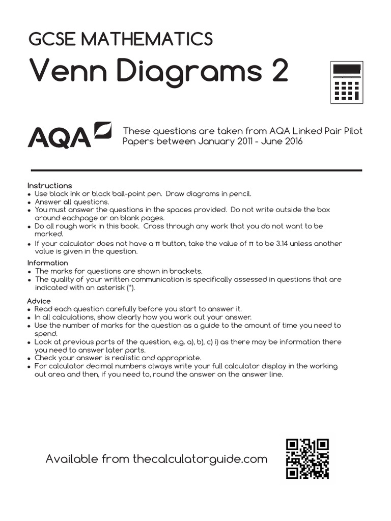 Venn Diagram Probability Calculations | PDF | Mathematics