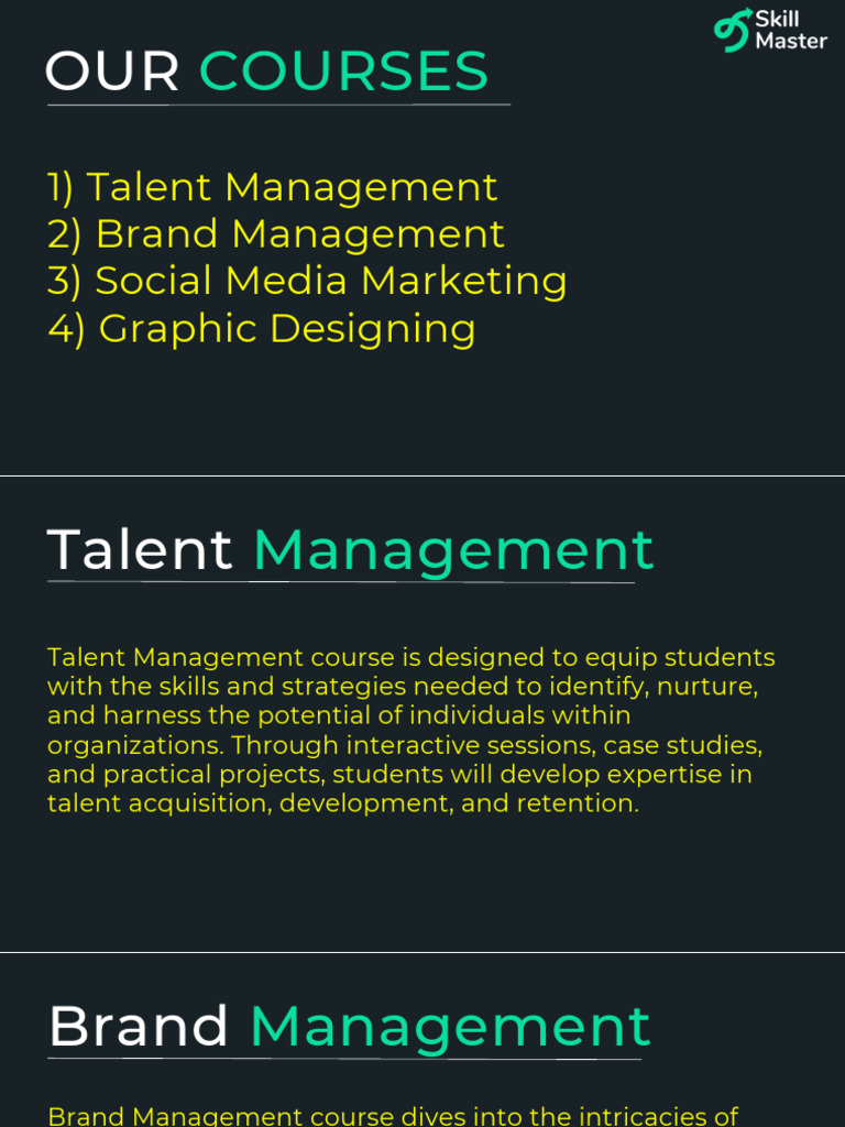 SkillMaster Courses | PDF