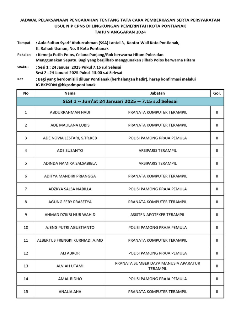 Pengarahan DRH CPNS 2024 - Sign | PDF