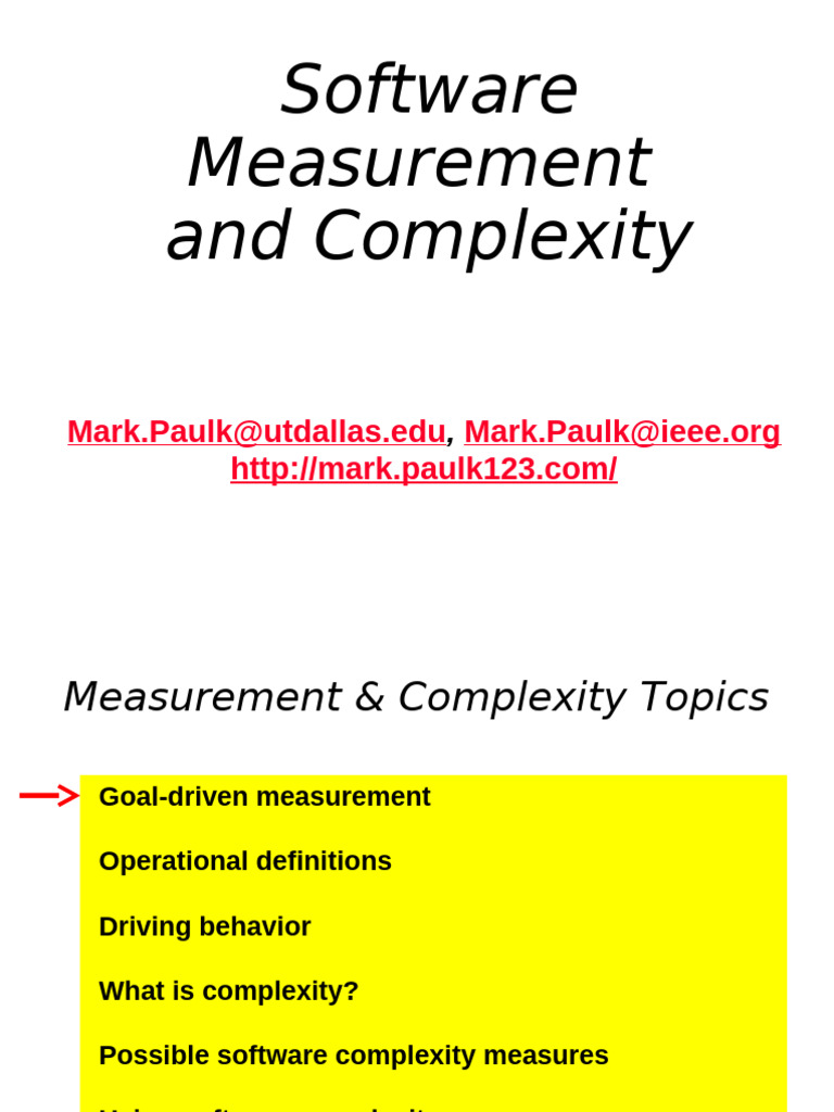 30 A Software Measurement and Complexity Mark Paulk | PDF | Reliability Engineering | Bayesian ...