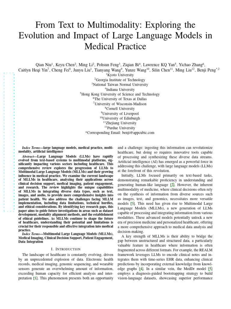 MLLMs Transforming Medical Practice | PDF | Medical Imaging | Health Care