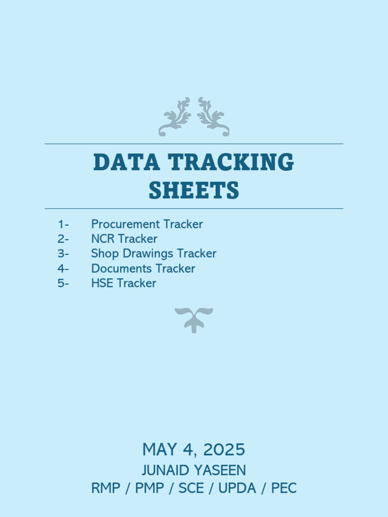 Comprehensive Project Tracking Sheets | PDF | Building Engineering ...