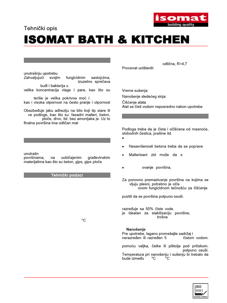 S ISOMAT BATH KITCHEN | PDF